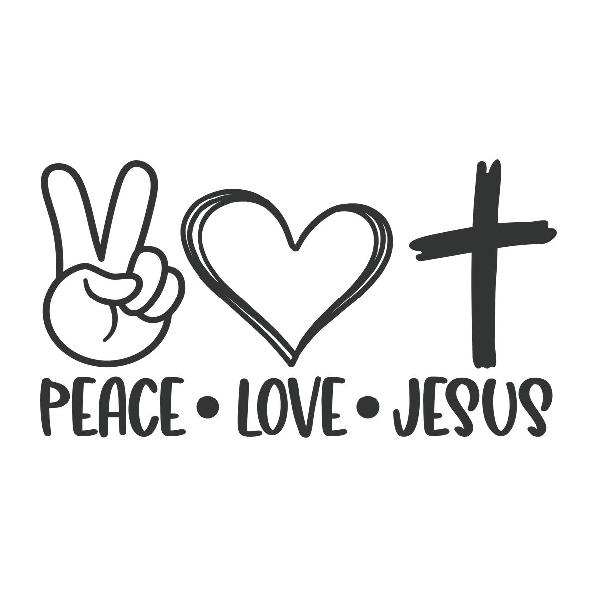 Copy of Vinyl Stencil - Peace Love Jesus – A Handful of Daisies